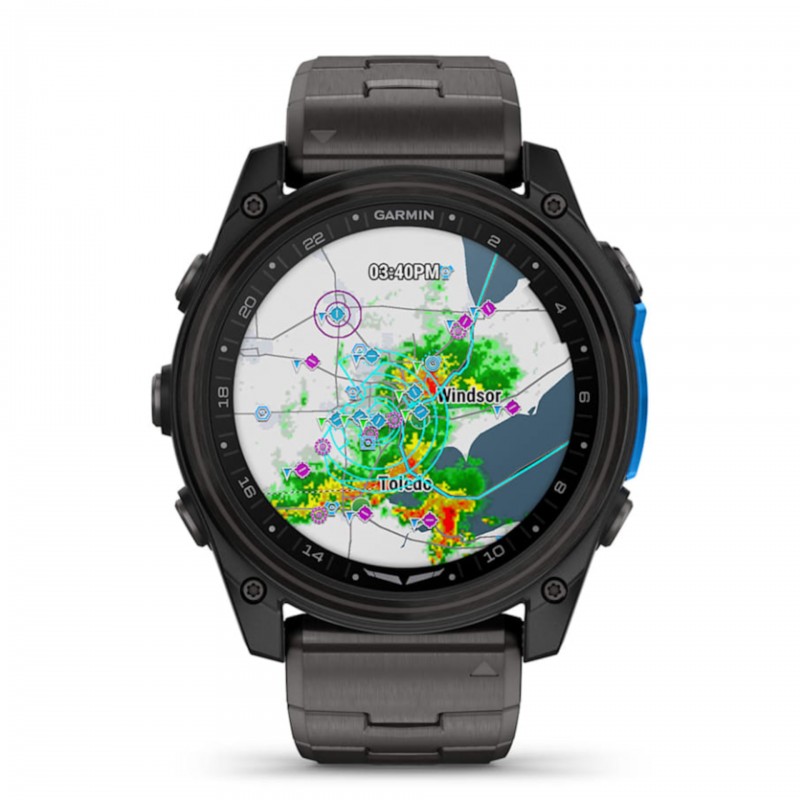 Garmin D2 Mach 2 Aviator Watch 51mm Carbon Gray DLC Titanium with ...